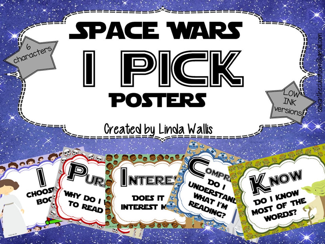 Star Wars Themed i PICK Classroom Reading Posters - Etsy