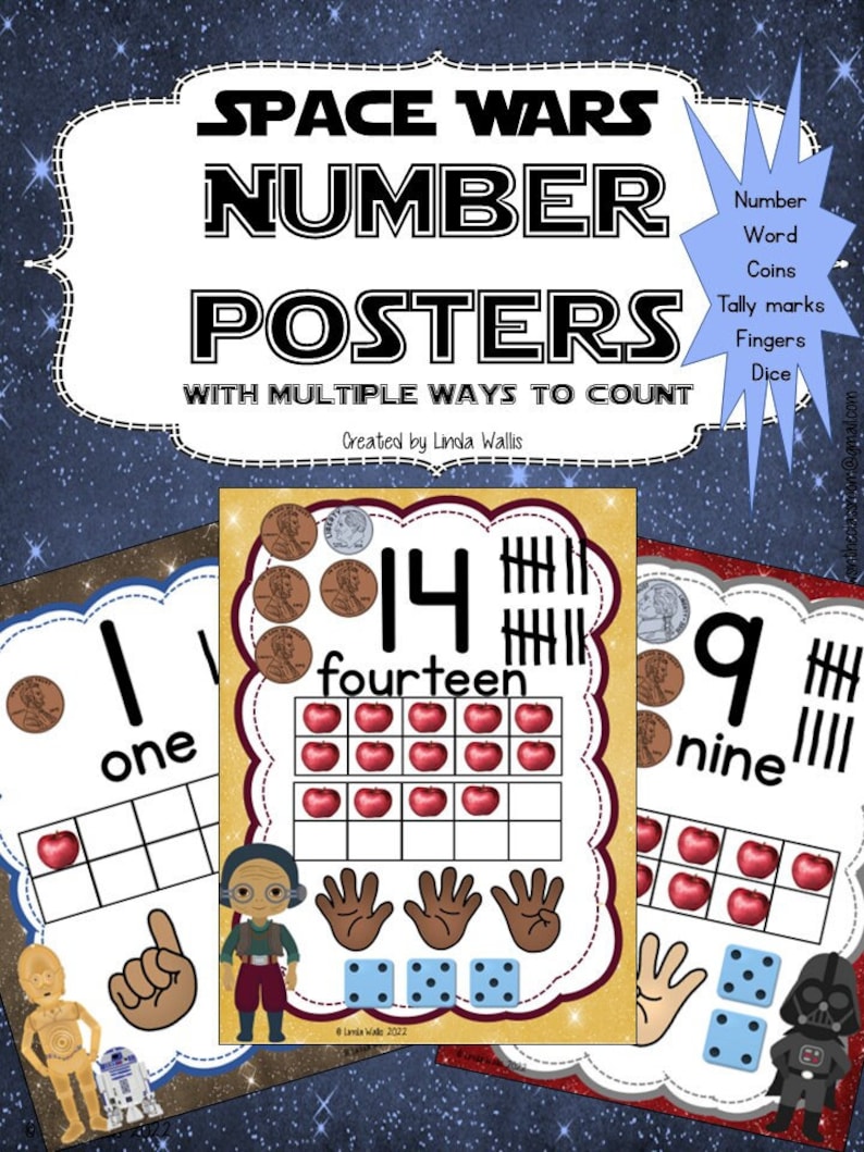 Star Wars-themed Numbers Posters With Multiple Ways to Count - Etsy