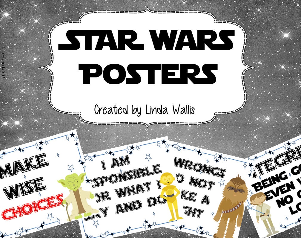 Star Wars Themed Behavior Posters Editable - Etsy