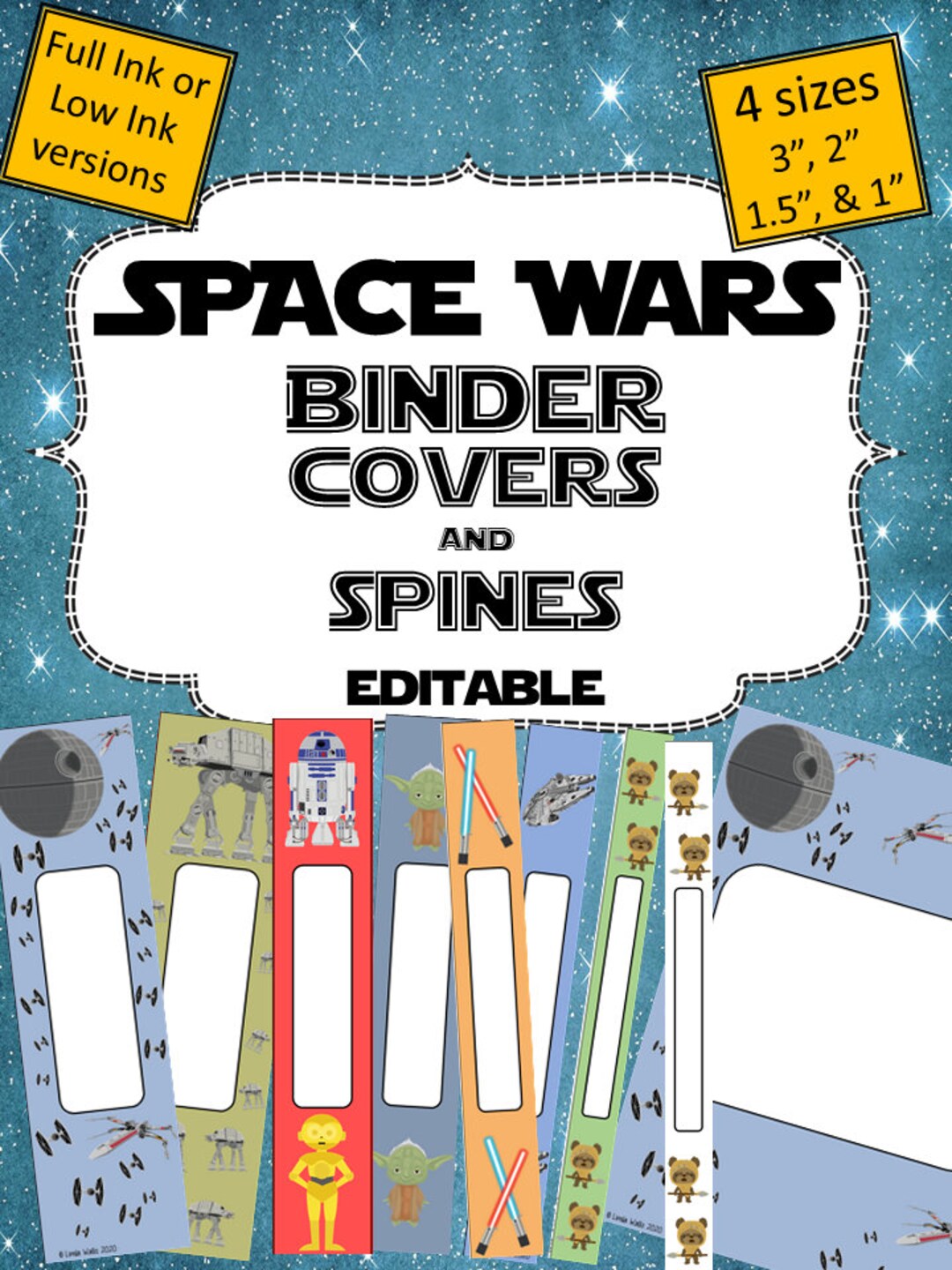 Star Wars Themed Binder Spines & Covers - Etsy