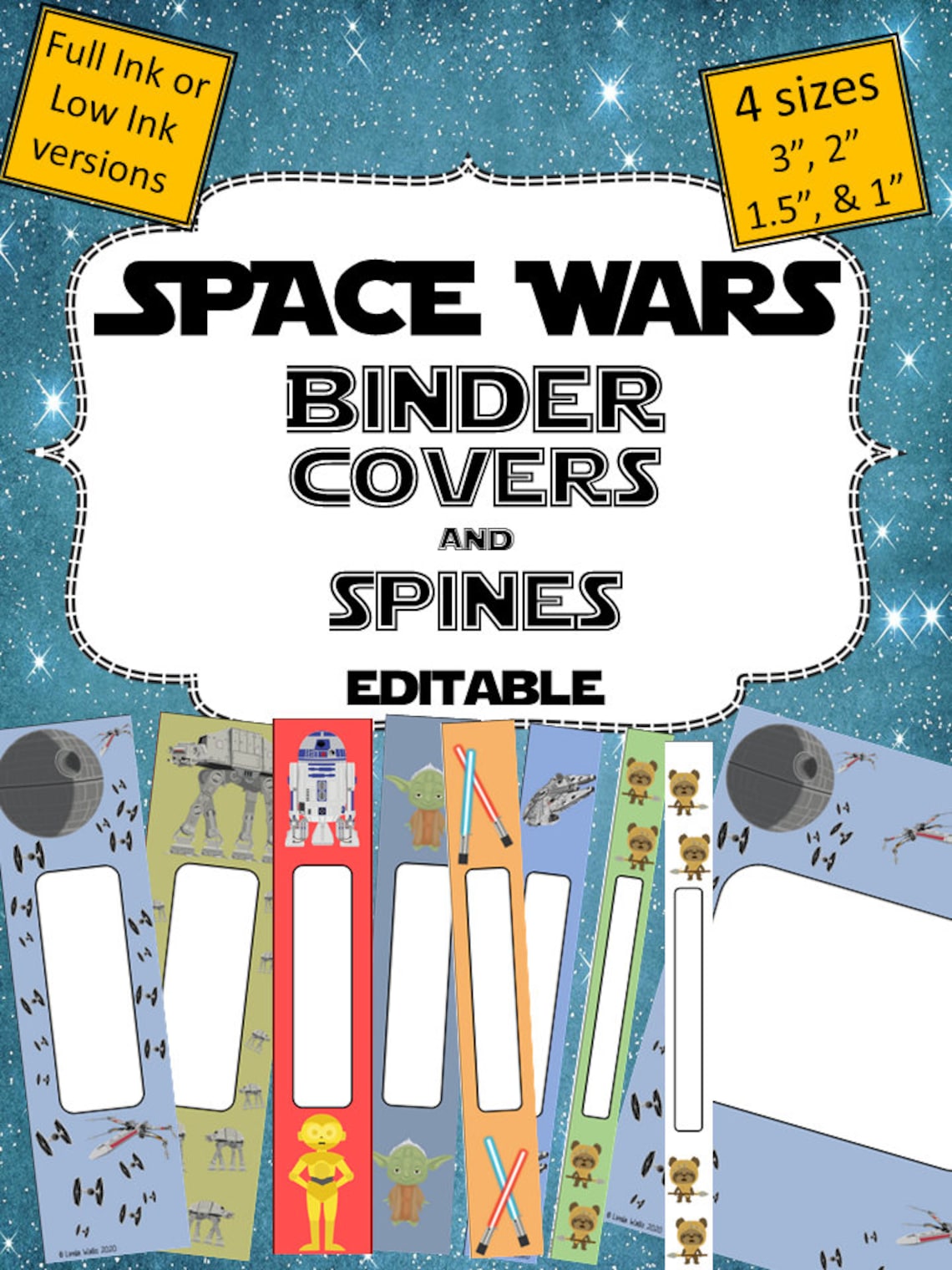 Star Wars Themed Binder Spines & Covers - Etsy