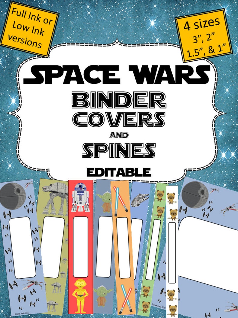 Star Wars Themed Binder Spines & Covers - Etsy