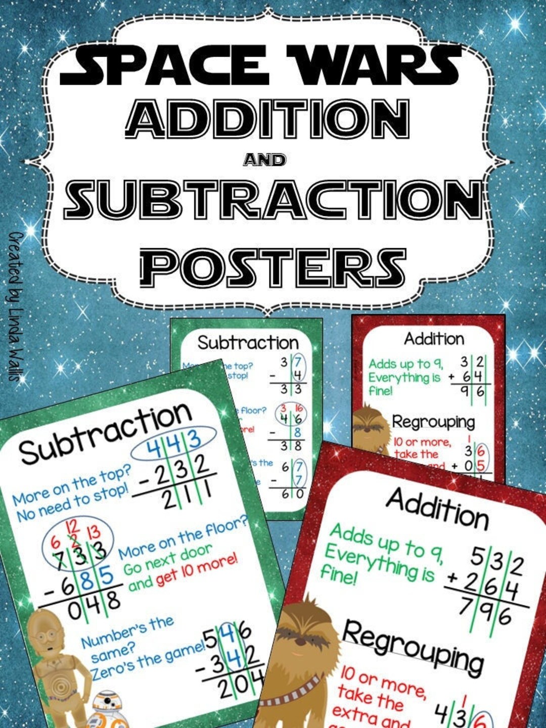 Star Wars Themed Addition & Subtraction Poem Posters - Etsy