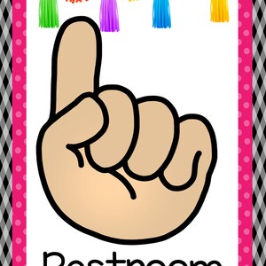 Pom Poms and Tassels Hand Signal Posters - Etsy