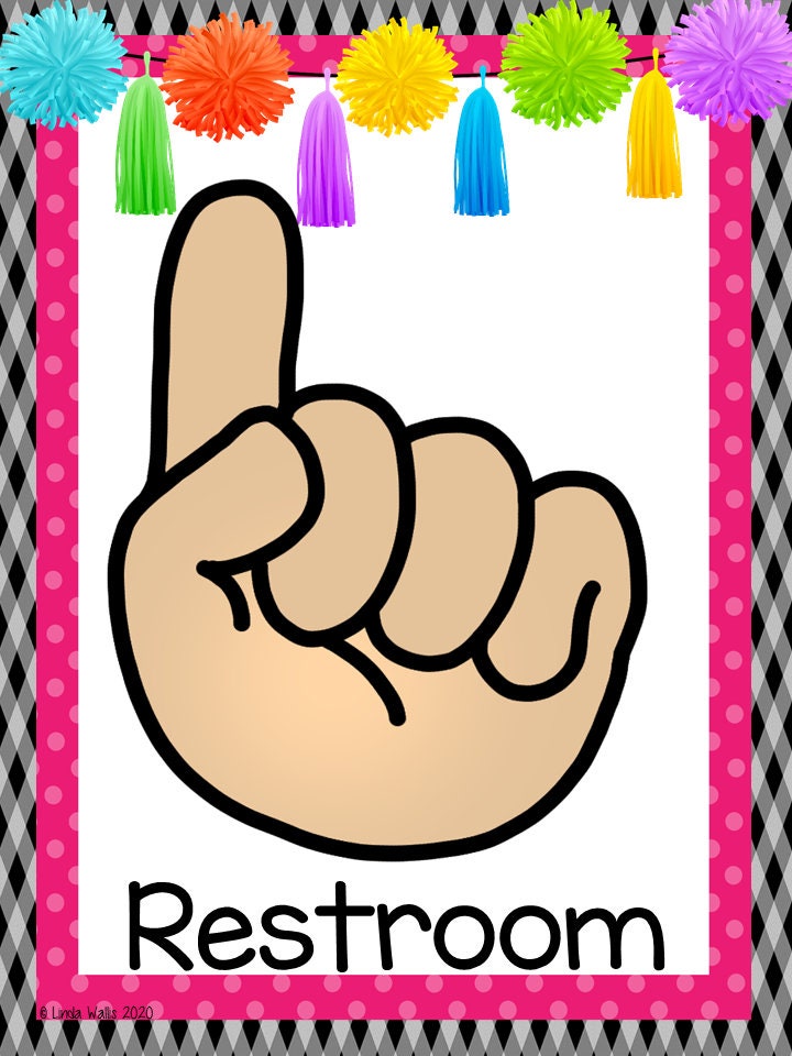 Pom Poms and Tassels Hand Signal Posters - Etsy