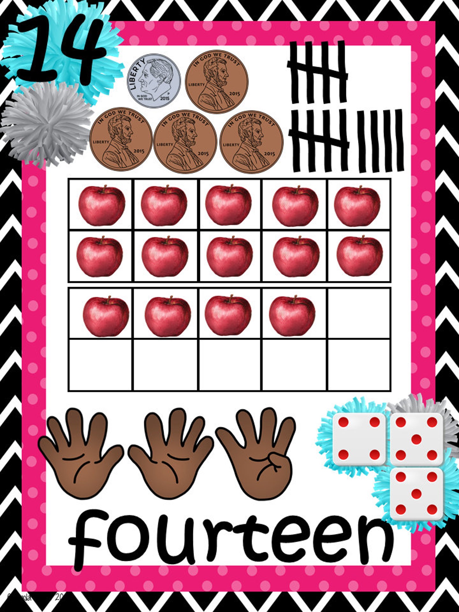 Pom Poms and Tassels Number Posters With Multiple Ways to Count - Etsy