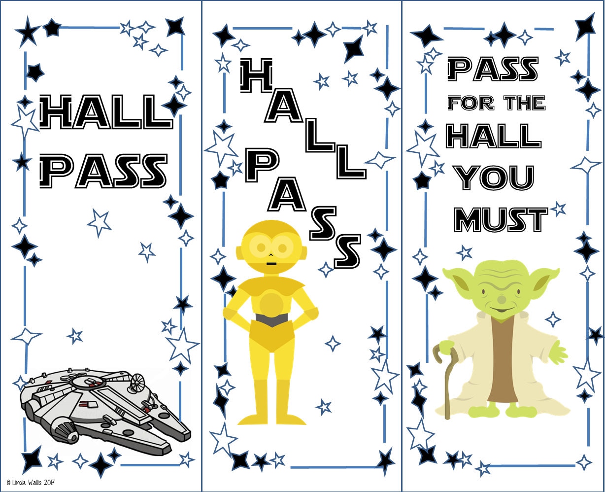 Star Wars Themed Classroom Passes - Editable - Etsy