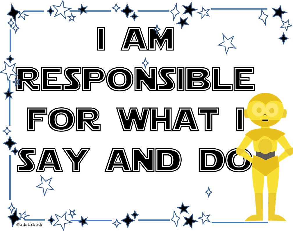 Star Wars Themed Behavior Posters - Editable - Etsy