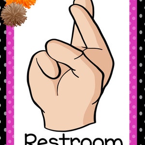 Pom Poms and Tassels Hand Signal Posters - Etsy