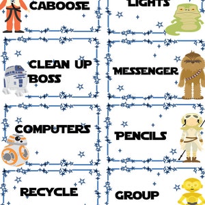 Star Wars Themed Classroom Jobs Posters - Etsy