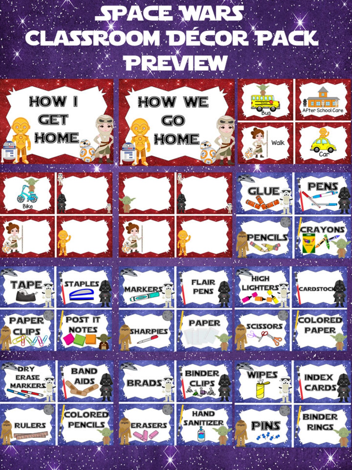 Star Wars Themed Classroom Decor Pack - Etsy