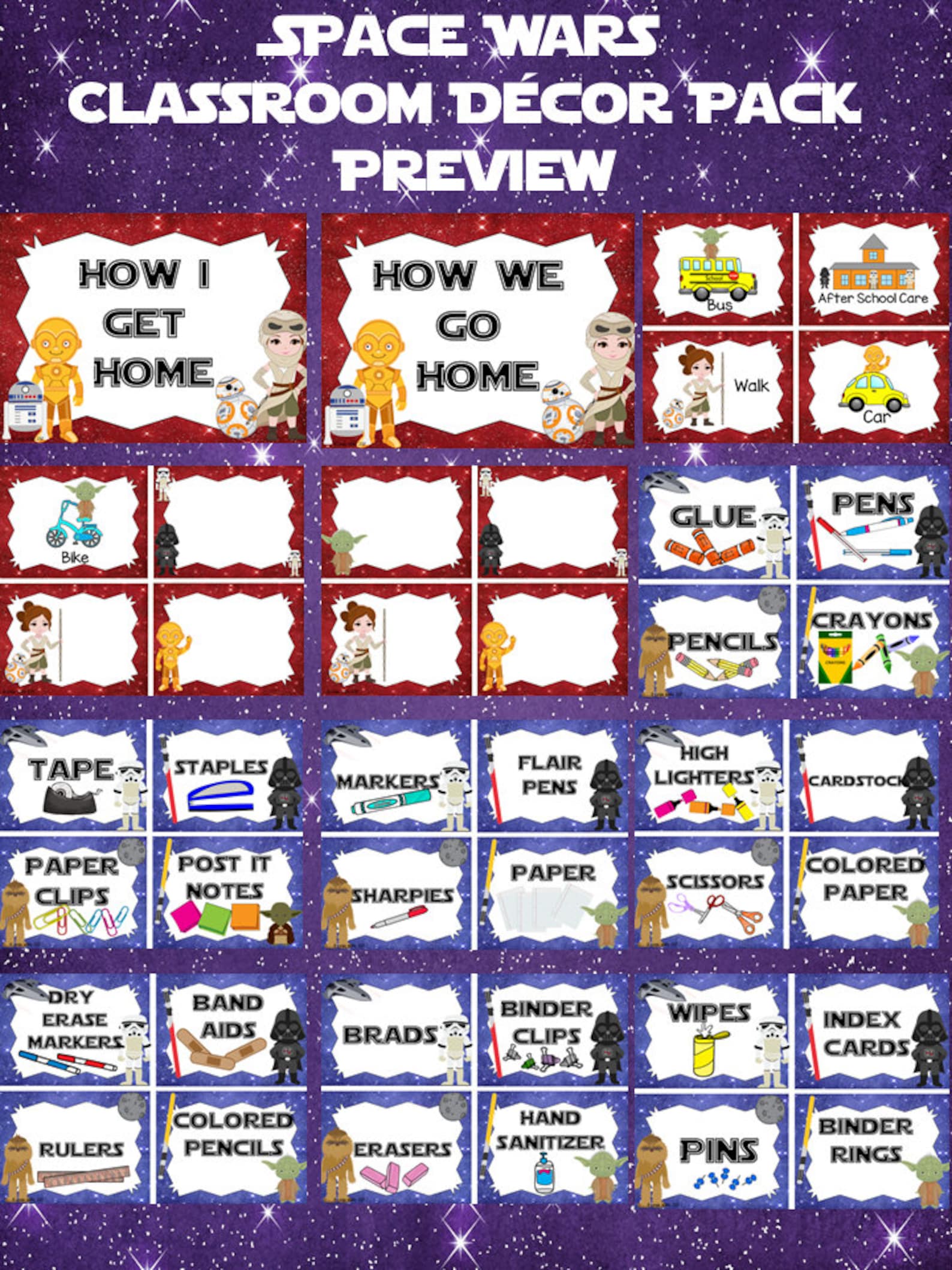 Star Wars Themed Classroom Decor Pack - Etsy