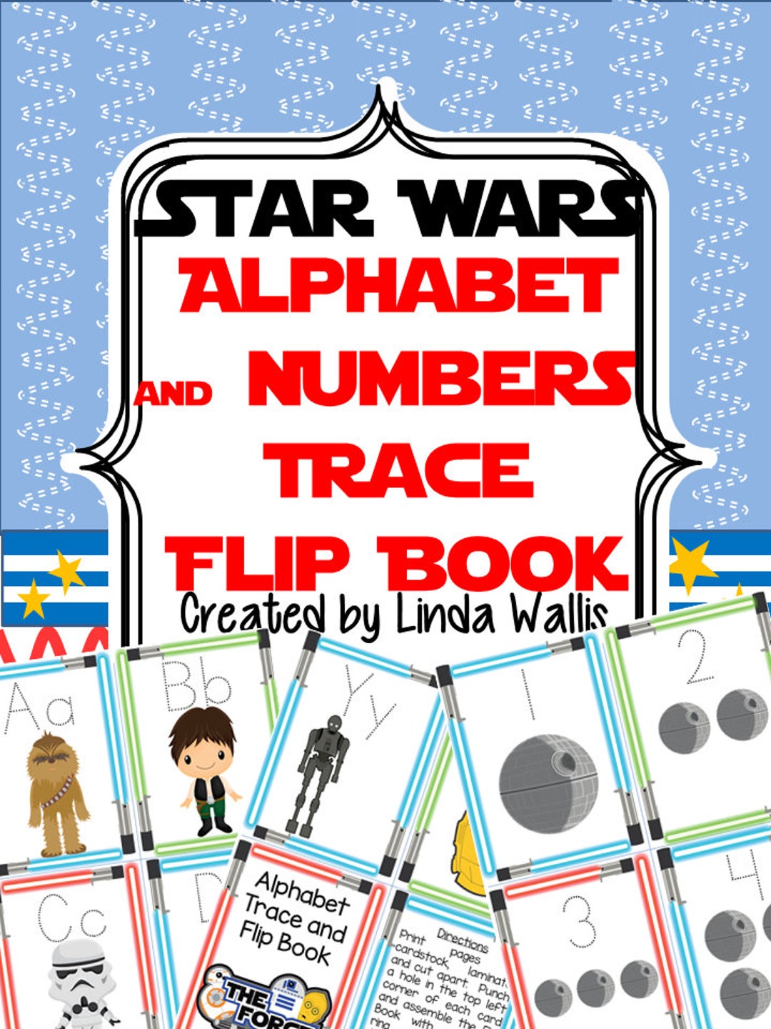 Star Wars Themed Dot Letter Trace & Flip Book - Etsy