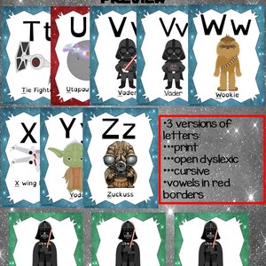 Star Wars Themed Alphabet & Number Posters - Etsy
