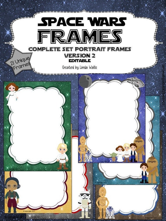 Star Wars-themed Portrait Frames Version 2 Editable - Etsy