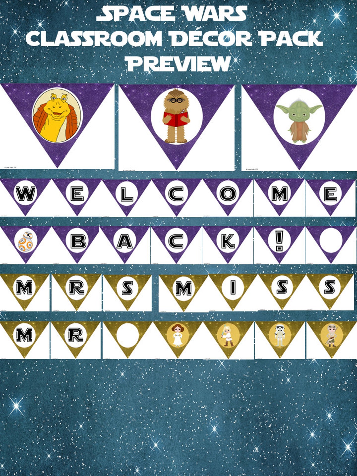 Star Wars Themed Classroom Decor Pack - Etsy