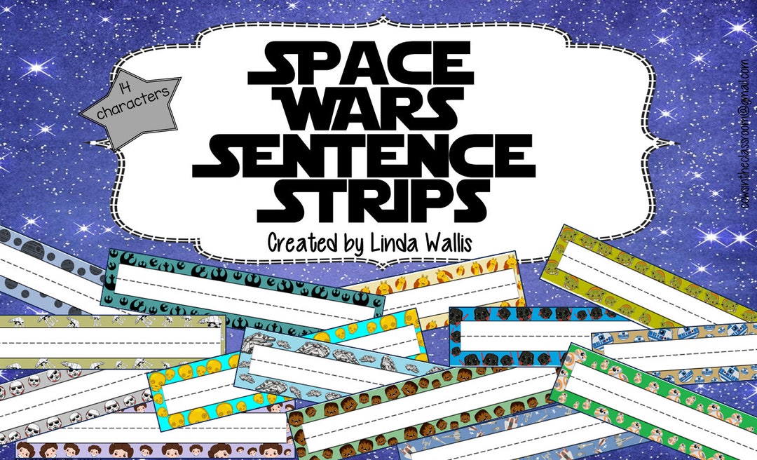 Star Wars Themed Sentence Strips - Etsy