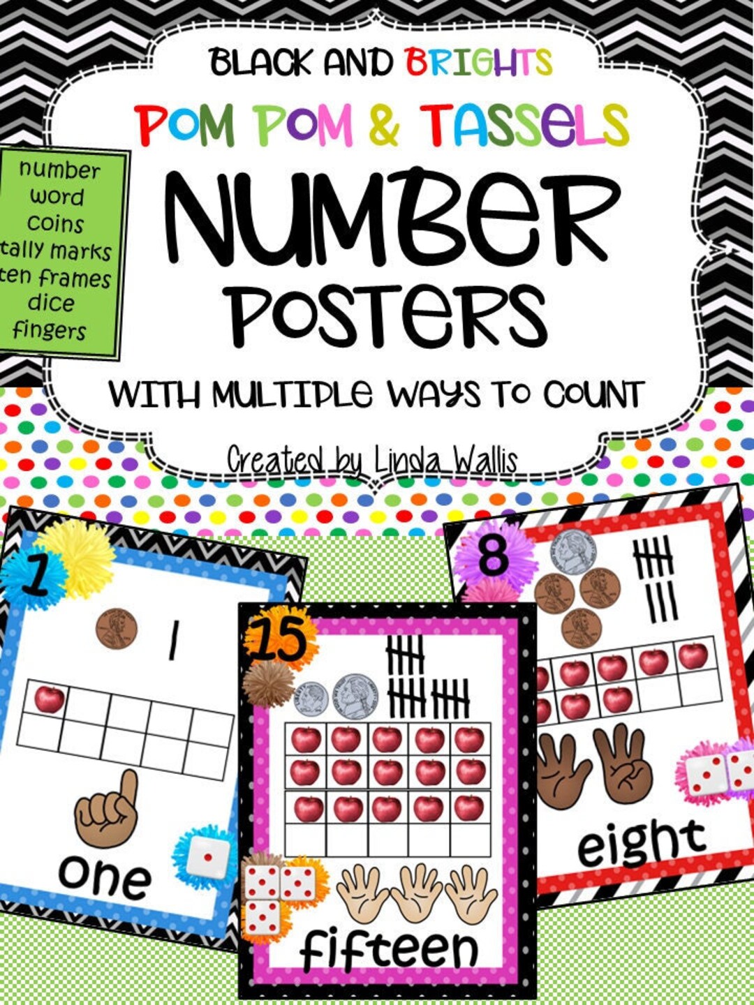 Pom Poms and Tassels Number Posters With Multiple Ways to Count - Etsy