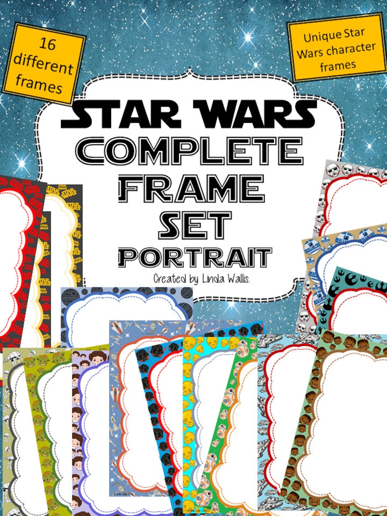 Star Wars Themed Border/frames Portrait - Etsy