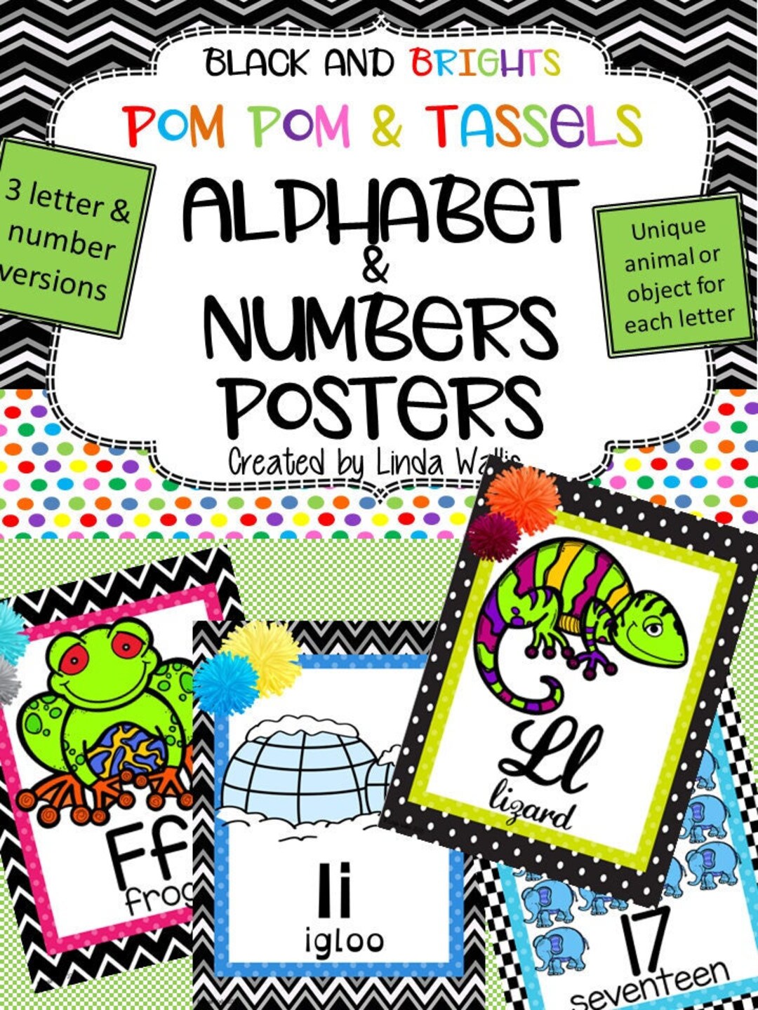 Pom Poms and Tassels Alphabet and Numbers Posters - Etsy