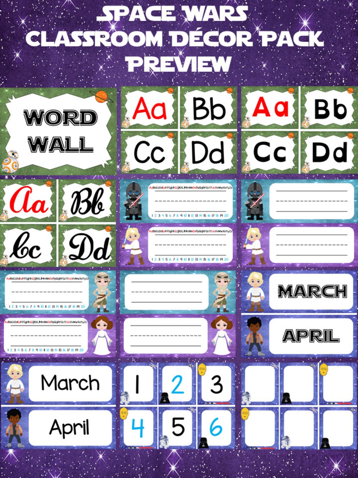 Star Wars Themed Classroom Decor Pack - Etsy