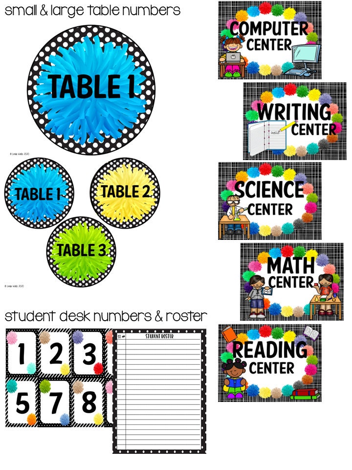Pom Pom & Tassels Classroom Decor Pack - Etsy