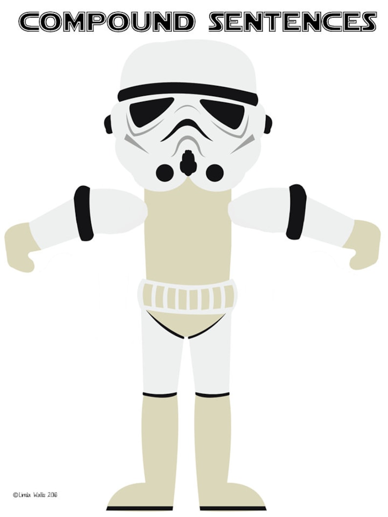 Star Wars Themed Compound Sentences Posters and Worksheet - Etsy