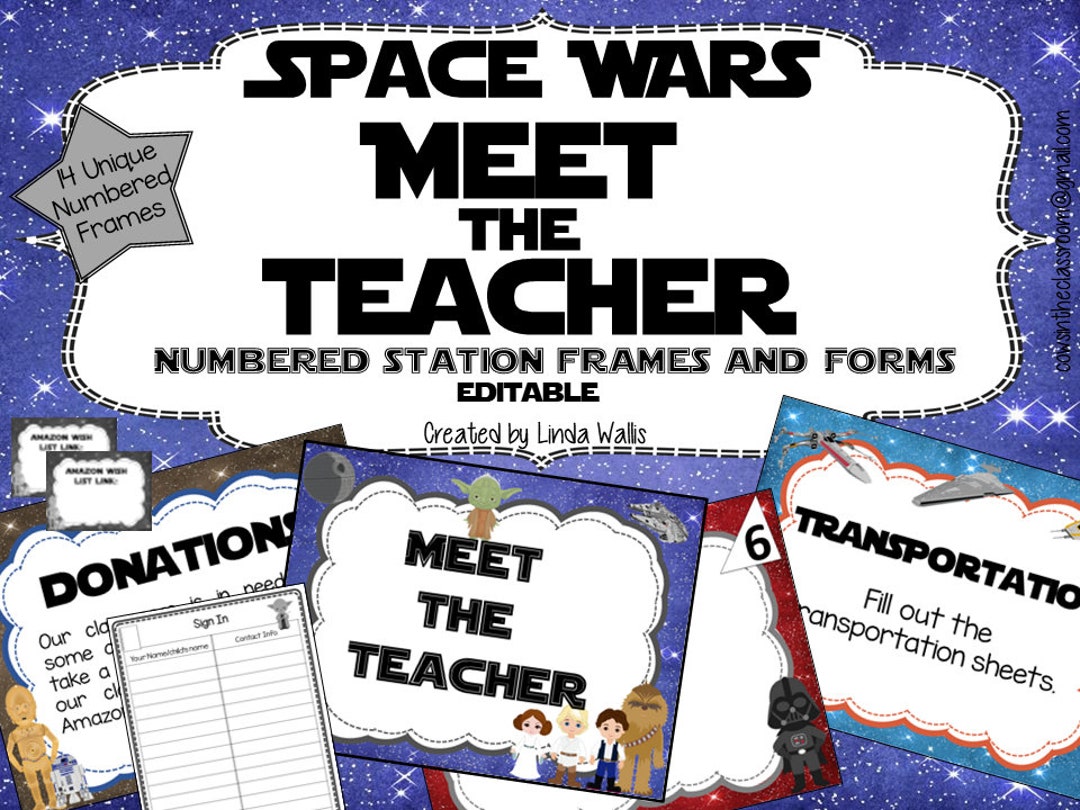 Star Wars-themed Meet the Teacher Posters Editable - Etsy