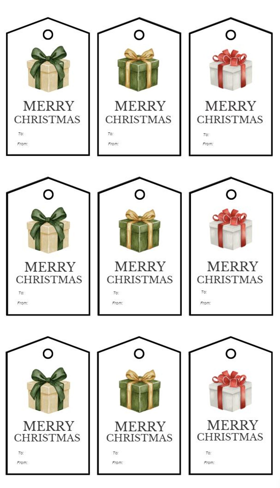 Cute Present Gift Tags - Printable Template - Etsy