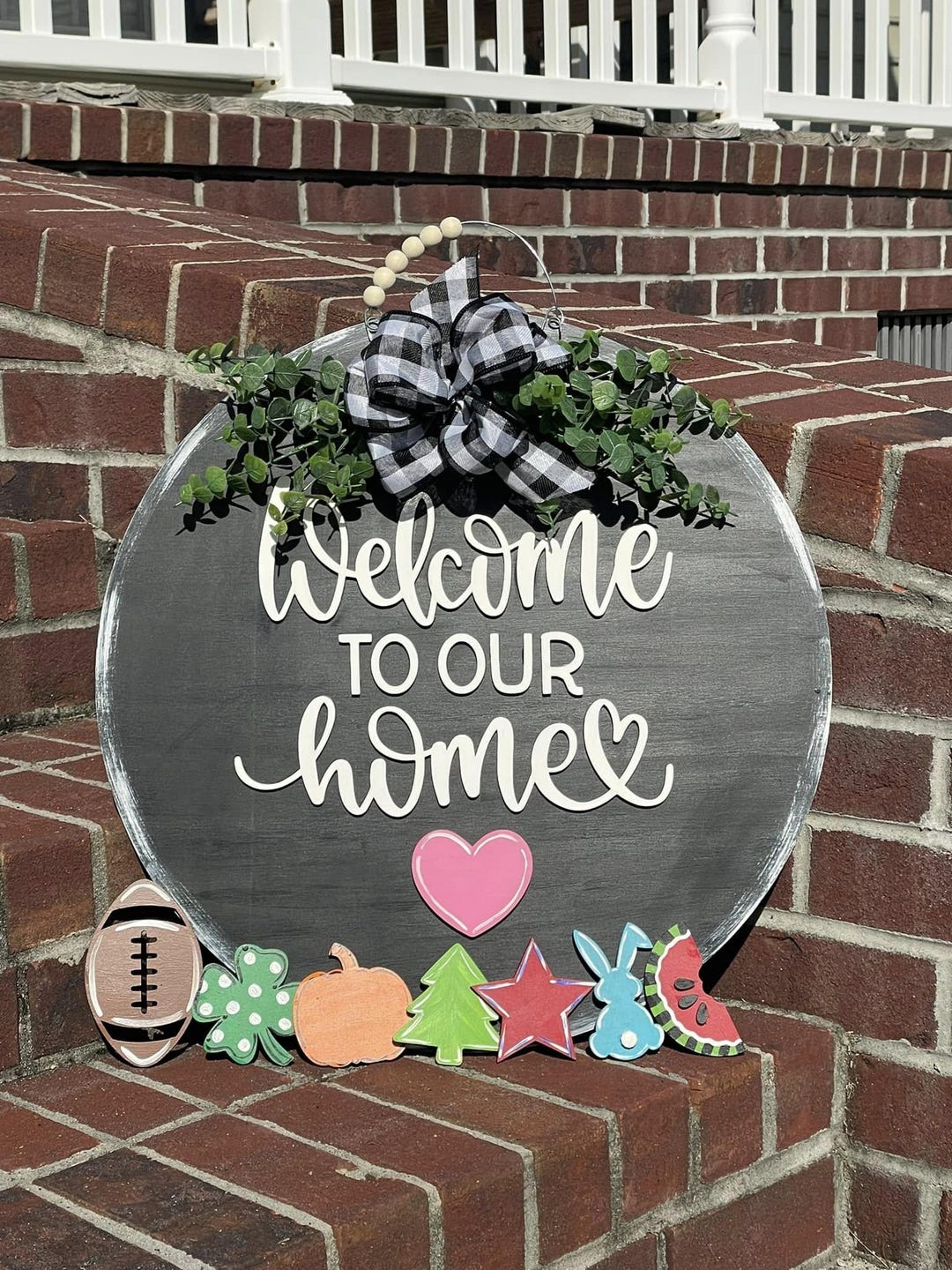 Seasonal Door Hanger With 7 Interchangeable Pieces - Etsy