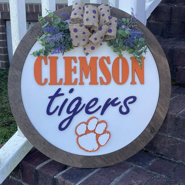 Clemson Sign - Etsy