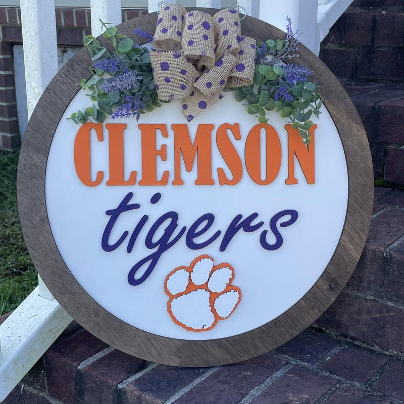 Clemson Sign - Etsy