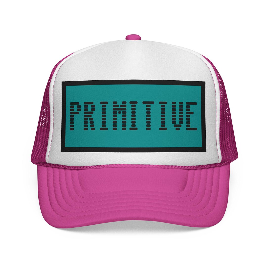 Trucker Mesh Cap - Primitive Retro Logo, Unisex, Computer Graphics - Etsy