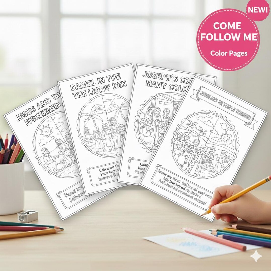 Come Follow Me Coloring Pages: Bible Story Activities (digital Download ...