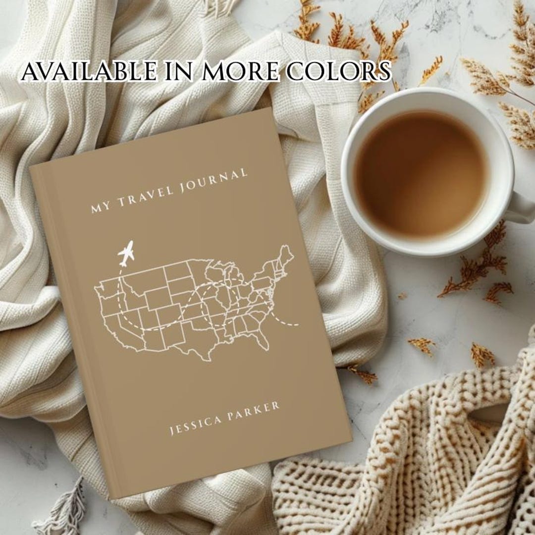 50 States Travel Journal Custom Name Journal for Traveler Minimalist ...