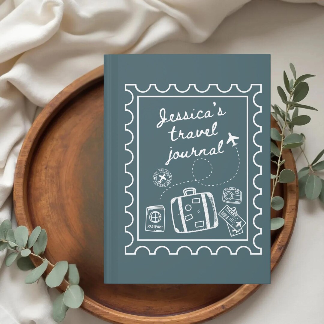 Kids Travel Journal Custom Name, Teen Travel Journal for Kids Vacation ...