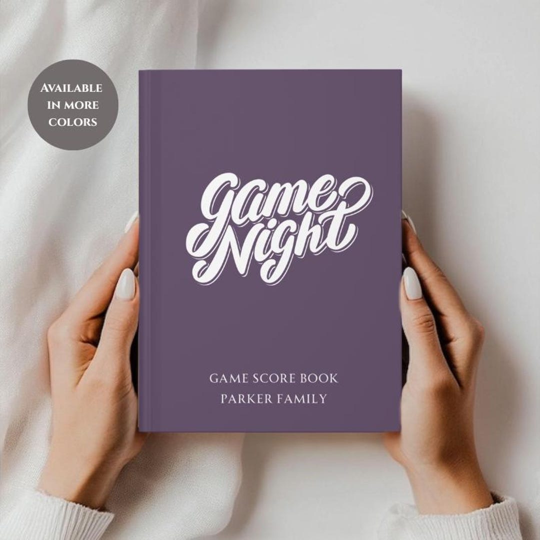 Custom Game Night Score Book, Personalized Board Game Gift, Family Game ...