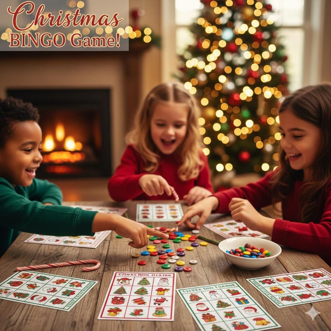 Printable Digital Christmas BINGO Game for Kids | Instantly Download ...