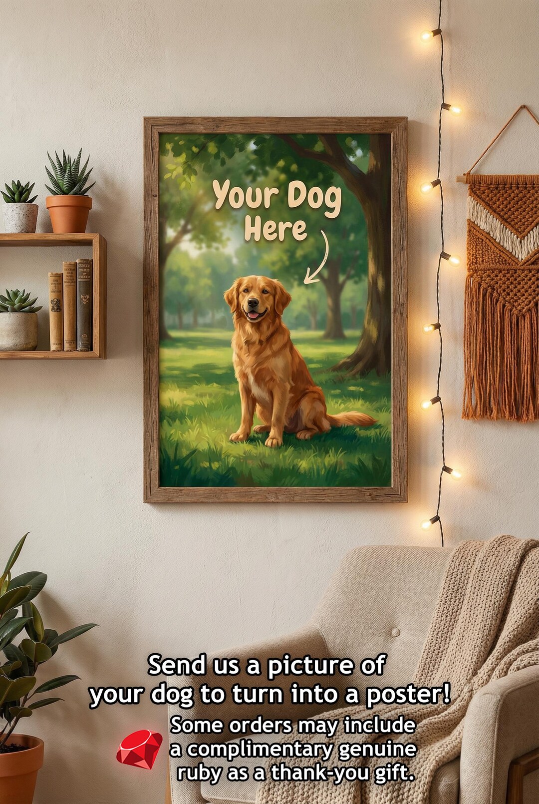 Custom Pet Poster | Matte Vertical Poster | Personalized Dog Print - Etsy