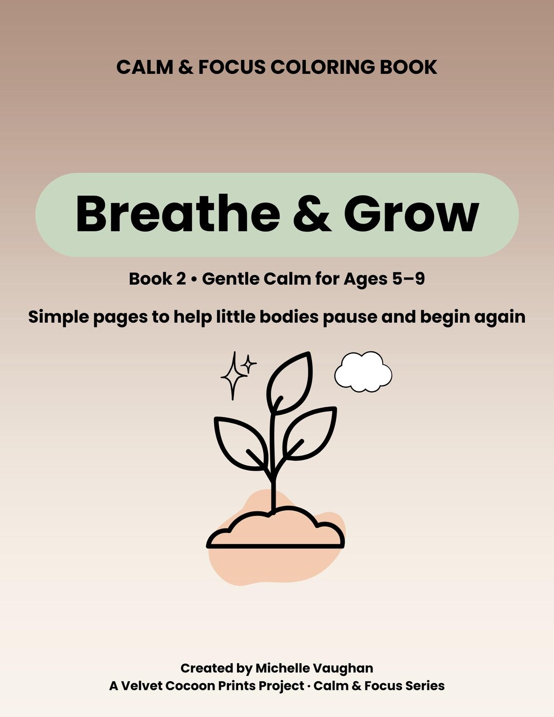Breathe & Grow Kids Coloring Book Printable Calm and Breathing Pages - Etsy
