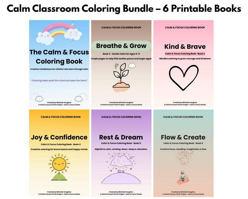 Rest & Dream Kids Coloring Book – Printable Calm Bedtime Pages - Etsy