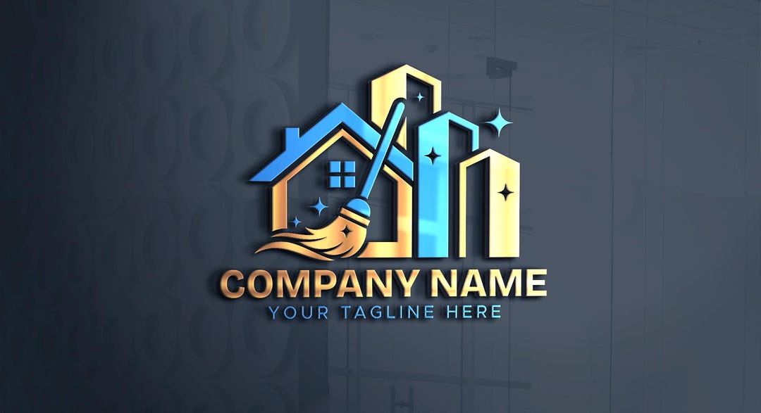 Modern Cleaning Business Logo for Home & Office Services - Etsy