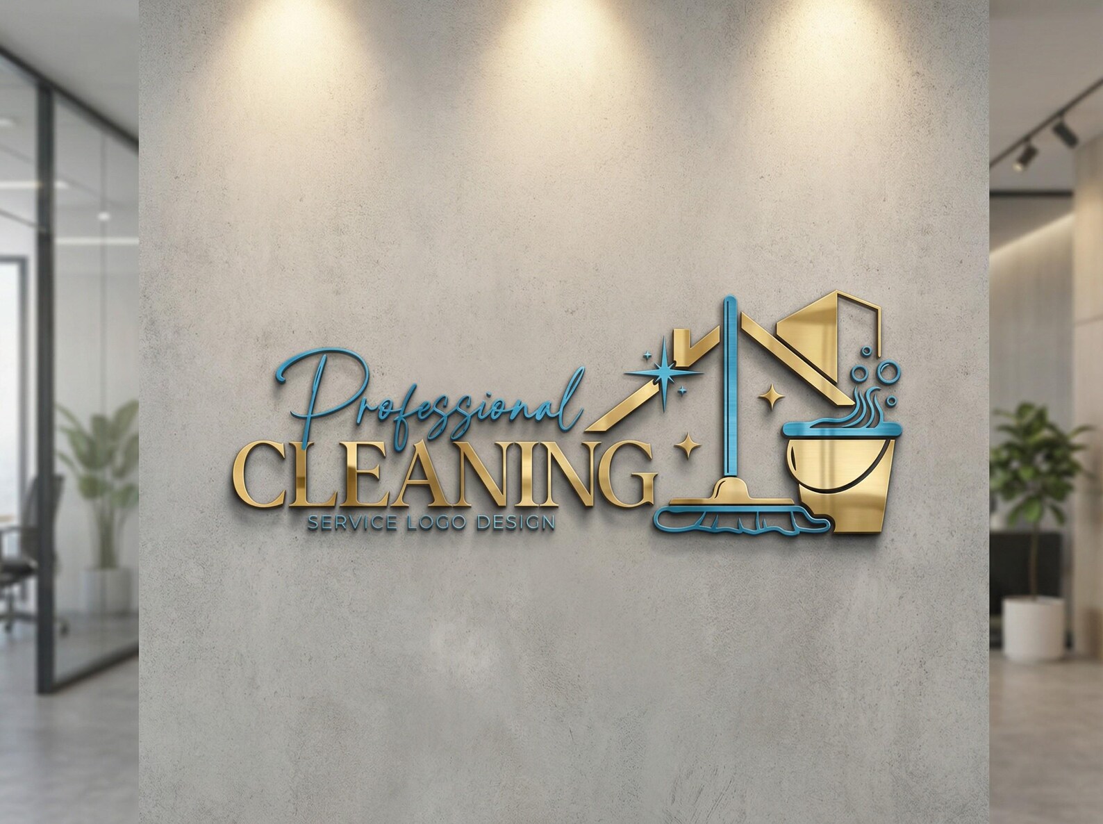 Modern Home Cleaning Logo | Housemaid & Janitorial Branding | Editable ...