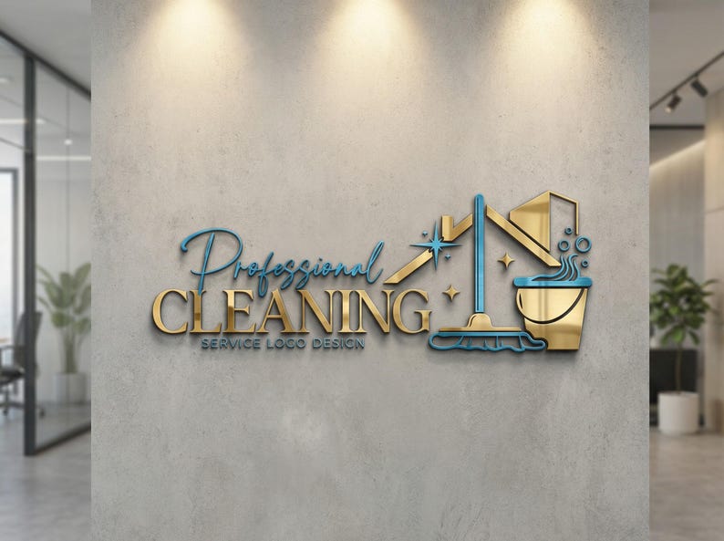 Modern Home Cleaning Logo | Housemaid & Janitorial Branding | Editable ...