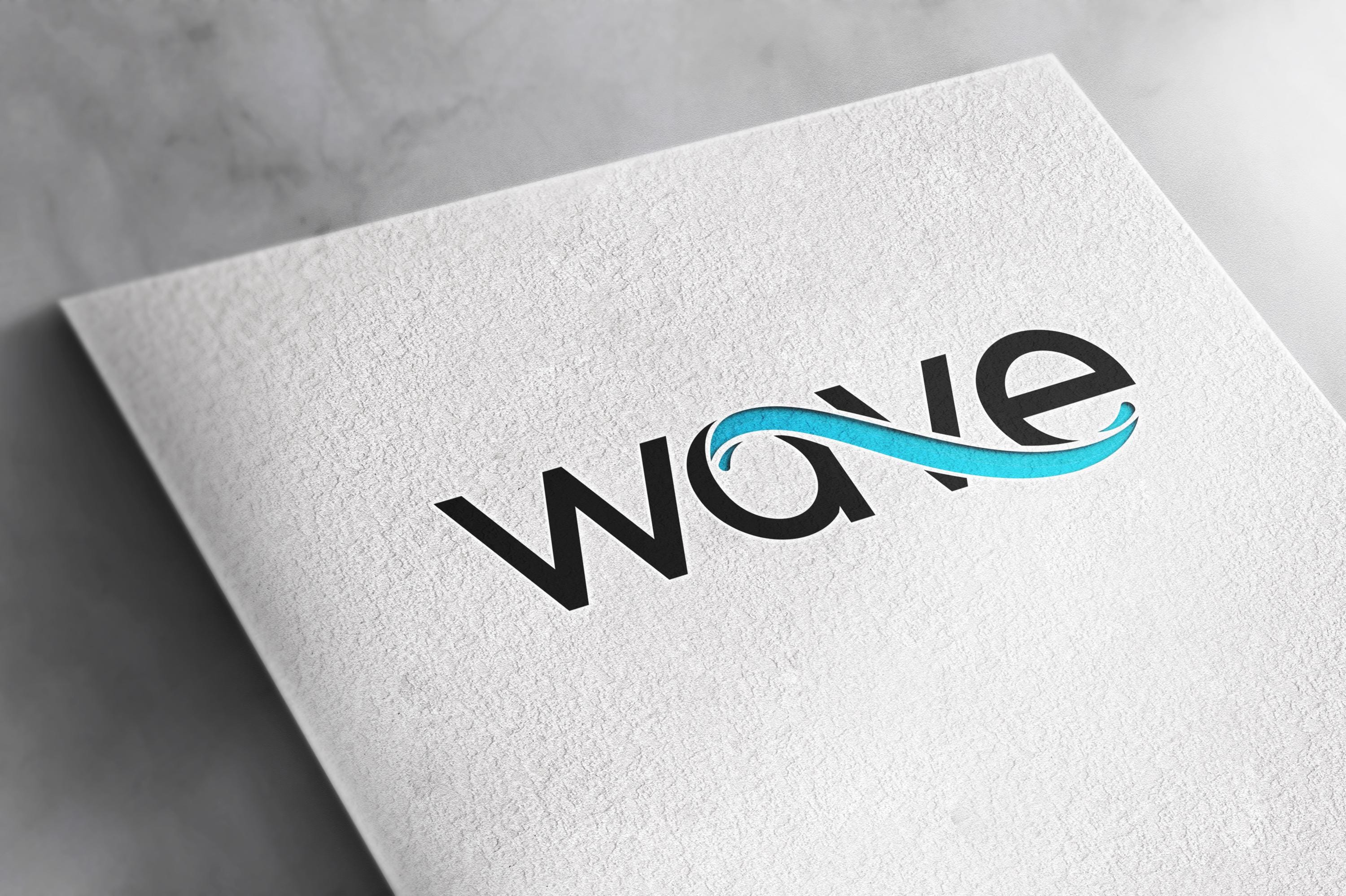 Text Based Water Wave Logo Design - Typography - Wordmark - Lettermark ...