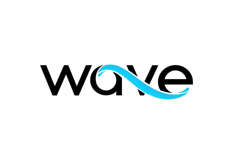 Text Based Water Wave Logo Design - Typography - Wordmark - Lettermark ...
