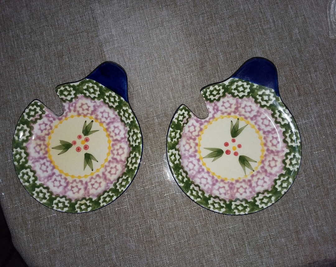 Temptations by Tara-set of Two 2 Old World CONFETTI COASTERS LIDS With ...