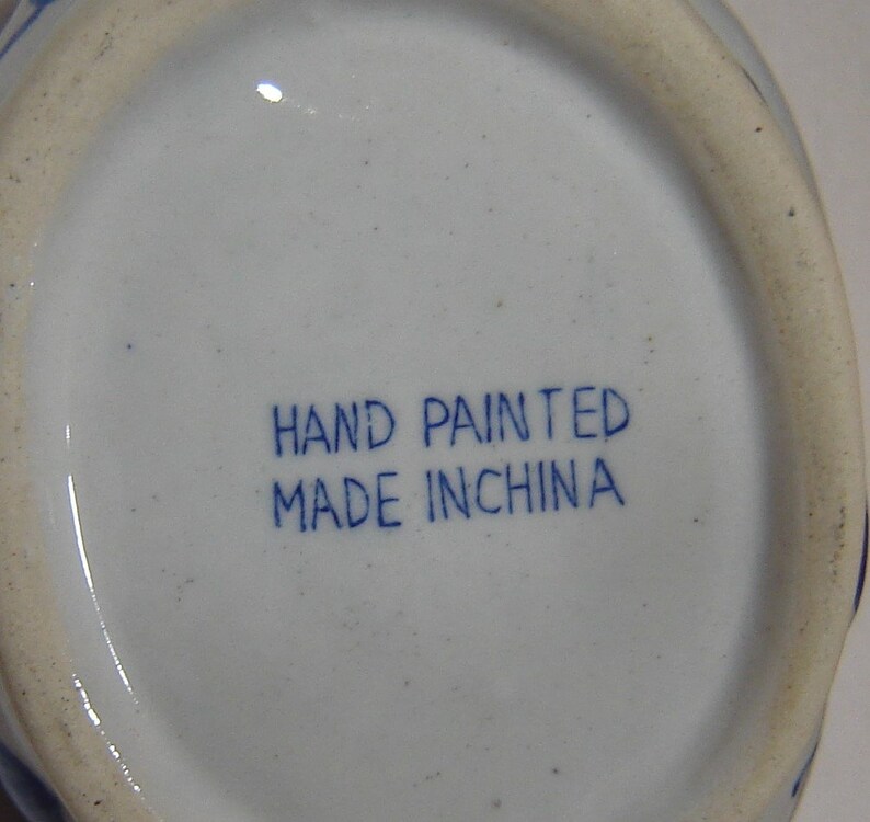 Vintage Ceramic Hand Painted CERAMIC DUCK TEAPOT blue & White - Etsy