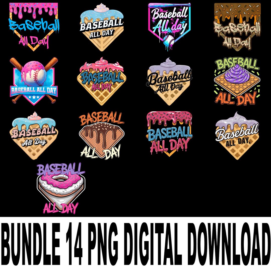 Baseball All Day PNG - Etsy