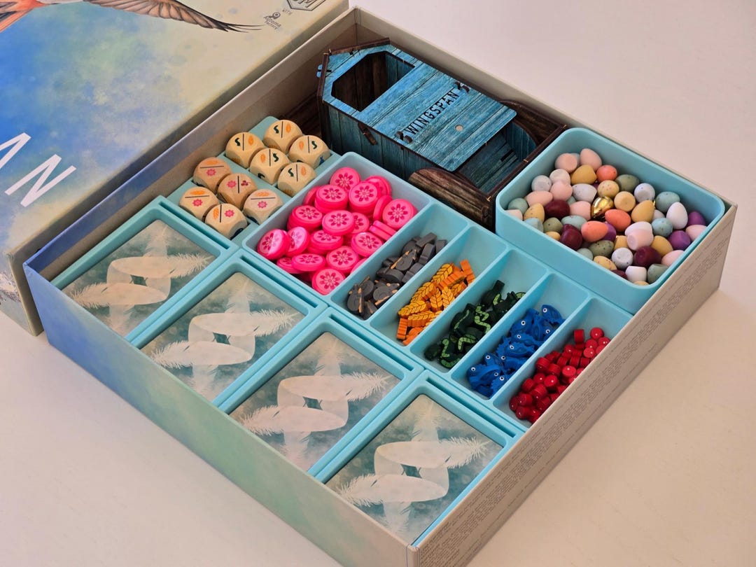 Wingspan Organizer | All Expansions Insert | Vertical Storage Safe | 3D ...